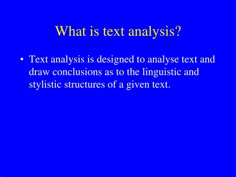 PPT TEXT ANALYSIS PowerPoint Presentation Free Download ID