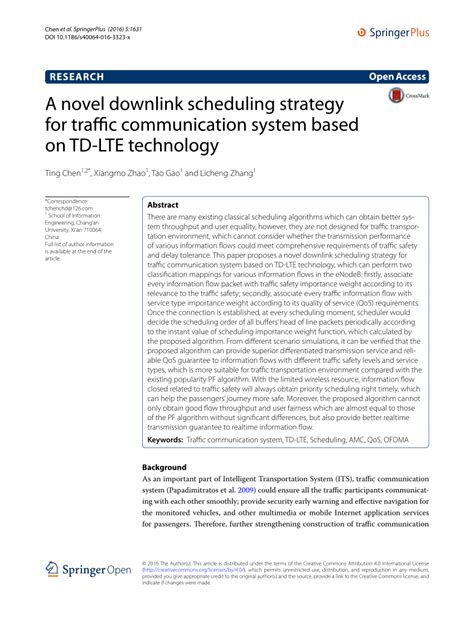Pdf A Novel Downlink Scheduling Strategy For Traffic Communication