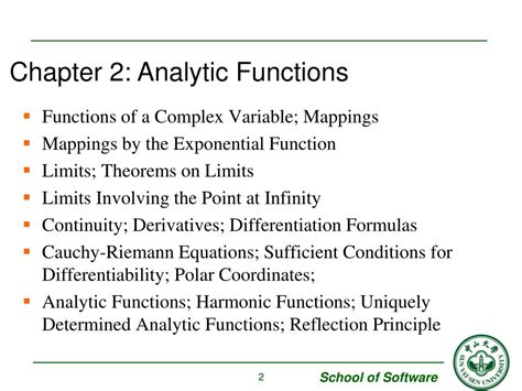 Ppt Chapter 2 Analytic Functions Powerpoint Presentation Free