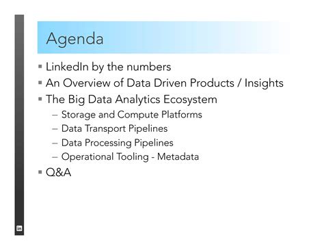 the big data analytics ecosystem at linkedin pptx cloud computing