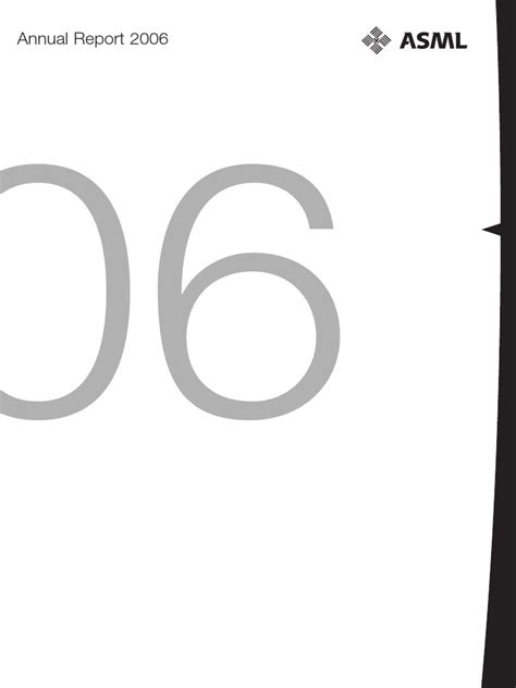 Nasdaq Asml 2006 Annual Pdf Photolithography Board Of Directors