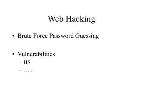 PPT Web Hacking PowerPoint Presentation Free Download ID 1292602
