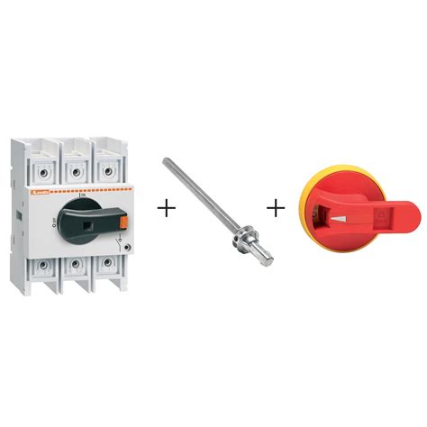 100 Amp Rotary Disconnect Switch With Pistol Grip Handle And 200mm Shaft Door Mount 100 Amp