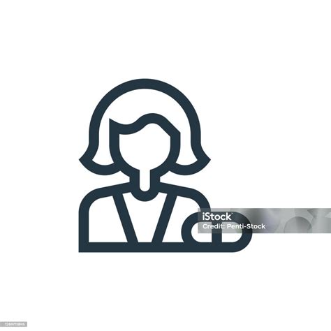 흰색 배경에서 격리된 약사 벡터 아이콘입니다 개요 웹 사이트 디자인 및 모바일 응용 프로그램 개발을위한 얇은 라인 약사 아이콘 얇은 선 약사 개요 아이콘 벡터 그림입니다