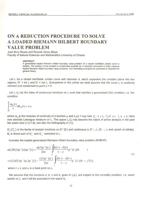 pdf on a reduction procedure to solve a loaded riemann hilbert