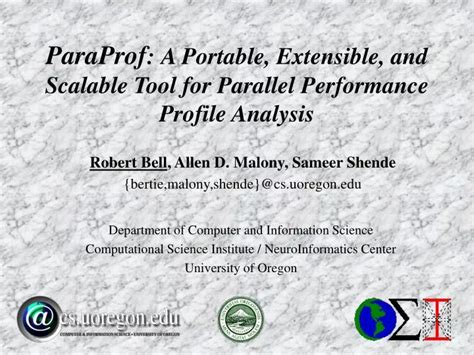 ppt paraprof a portable extensible and scalable tool for parallel