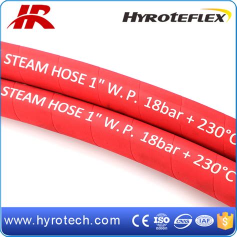High Temperature Pressure Flexible Red Color Wire Braided Steam Hose