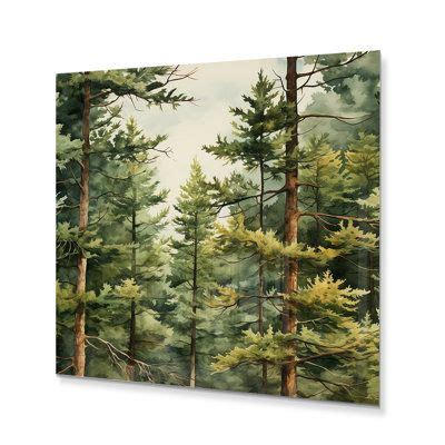 Millwood Pines Pine Tree Symphony Ii Landscapes Print On Metal