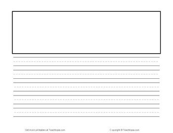 Kindergarten Lined Paper Printable Landscape