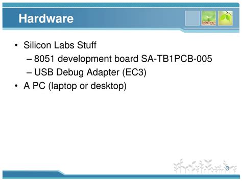 Ppt Communication Between Host And Mcu Via Silicon Labs Usb Debug Adapter Powerpoint