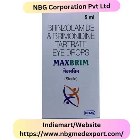 Brinzolamide And Brimonidine Tartrate Eye Drops At Rs 4387piece