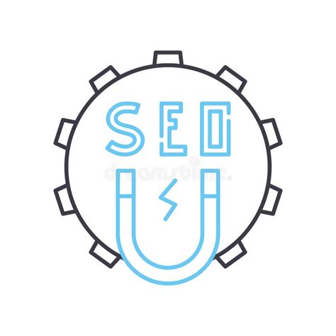 Search Engine Optimization Line Icon Outline Symbol Vector Illustration Concept Sign Stock