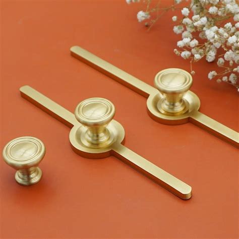 Gold Cabinet Handles With Backplate Etsy