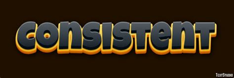 Consistent Text Effect And Logo Design Word