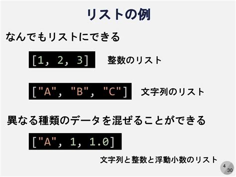 リストやタプルの使い方 Python List Speaker Deck