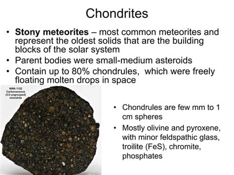 Meteorites Lecture Introduction Types Meteor Ppt