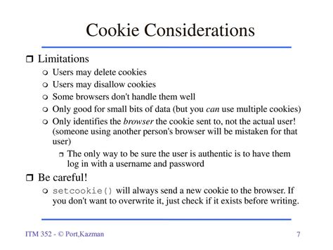 itm 352 cookies ppt download