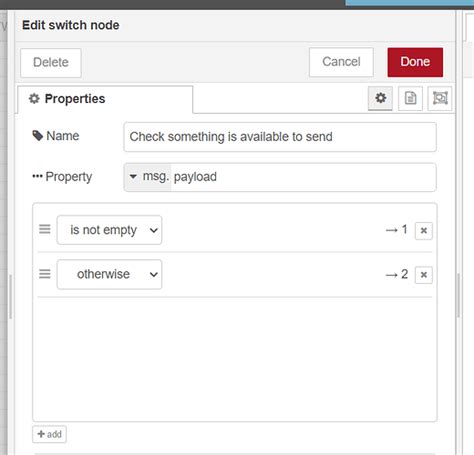 Node Red Ha Call Service Node How To Only Send A Message When It Is Passed A Non Null Payload