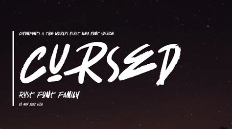 Cursed Rust Font Download Free For Desktop And Webfont