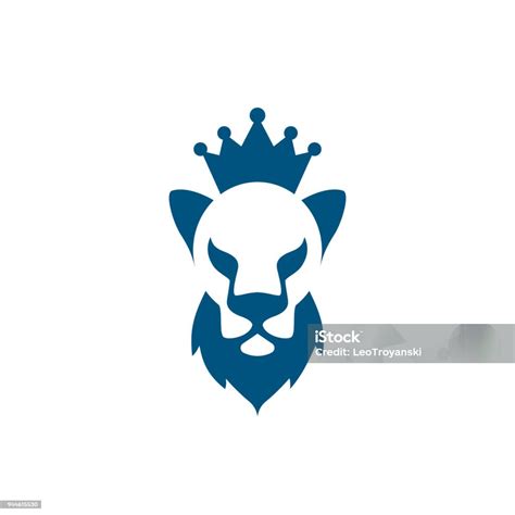 사자 머리와 수염과 왕관 아이콘입니다 라이온 킹 명함 브랜딩 및 기업의 정체성에 대 한 아이콘의 아이디어 국왕에 대한 스톡 벡터 아트 및 기타 이미지 Istock