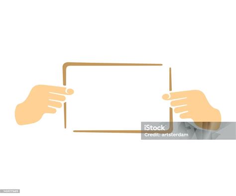 빈 종이 텍스트 그래픽 디자인 및 요소를 위한 공간을 들고 있는 손 팔 광고 발표 인사말 인간과 사람 벡터 디자인 및 그림 간판에 대한 스톡 벡터 아트 및 기타 이미지