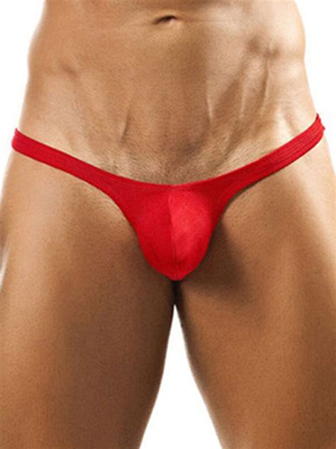 Mens Sexy Solid Low Rise Thong Triniful
