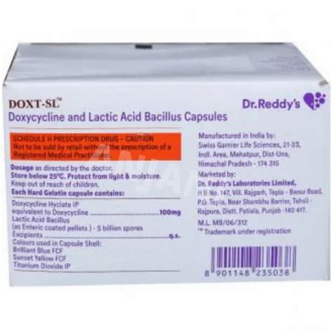 Doxt Sl Capsule Dr Reddys Laboratories Ltd 10 Capsules At Best Price