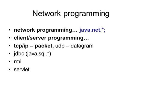 Network programming network programming… java.net.*; - ppt download