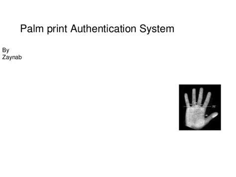 Pattern Recognition Palm Print Authentication System