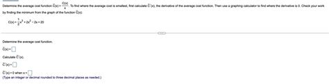 Solved By Finding The Minimum From The Graph Of The Function Chegg