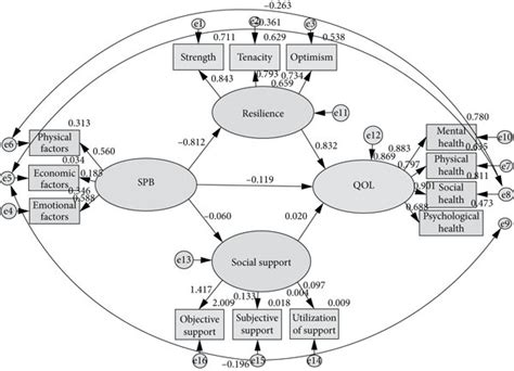 Structural Equation Model Of Parallel Mediation Of Resilience And Download Scientific Diagram
