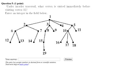 Solved Question 5 1 Point Under Inorder Traversal What