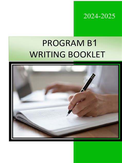 Program B1 2025 Spring Writing Booklet Pdf Grammatical Number Verb