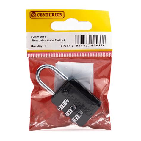Centurion Steel Resettable Code Padlock 30mm