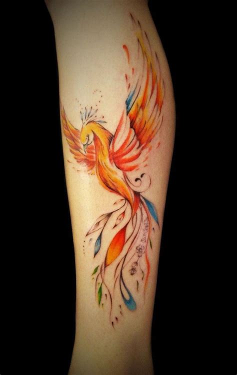 Тату феникс эскизы значение для девушек и мужчин фото на руке спине бедре ноге