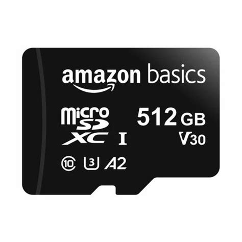 amazon basics 512gb microsdxc memory card with full size adapter 100mb