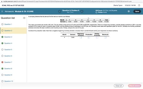 solved question 1 the output per worker per month is 50