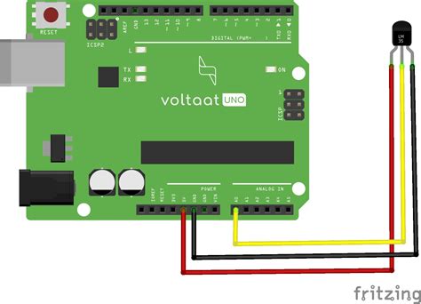 Voltaat Learn Digital Thermometer Using Arduino LM Temperature Sensor