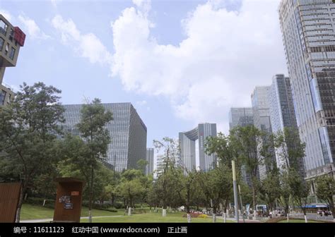 成都吉泰路活力公园及城市高楼 高清图片下载红动中国