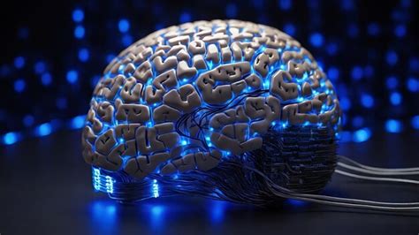 premium photo human brain intelligent thinking processing through the