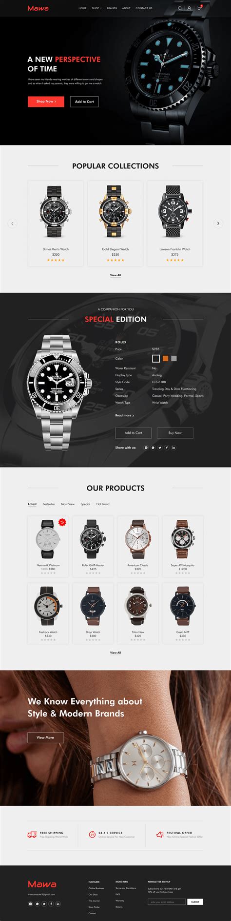 Watch Landing Page Webflow Developer UI UX Web On Behance
