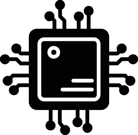 Cpu Glyph Icon Vector Art At Vecteezy
