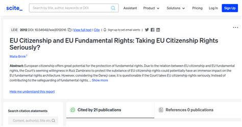 Eu Citizenship And Eu Fundamental Rights Taking Eu Citizenship Rights