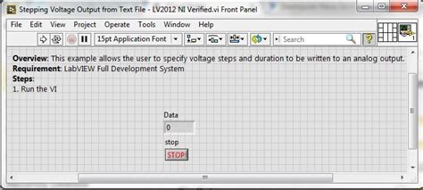 Stepping Voltage Output From Text File Ni Community
