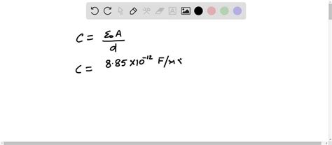 Solved The Separation Between The Parallel Plates Capacitor Is 0 20 Mm The Area Of Each Plate