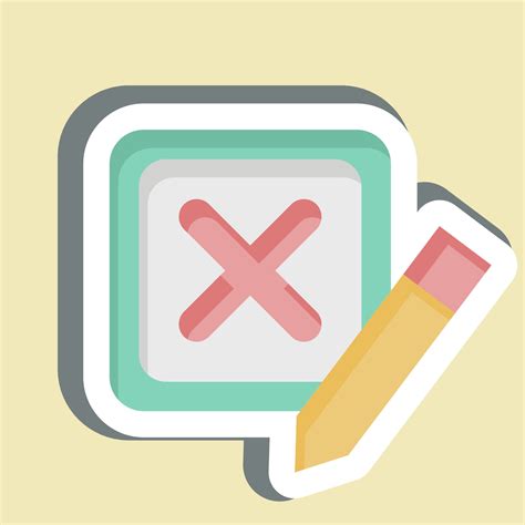 Sticker Incorrect Related To Delete Symbol Simple Design Illustration