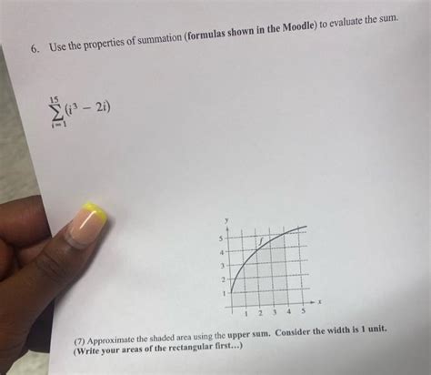 Solved Use The Properties Of Summation Formulas Shown In Chegg