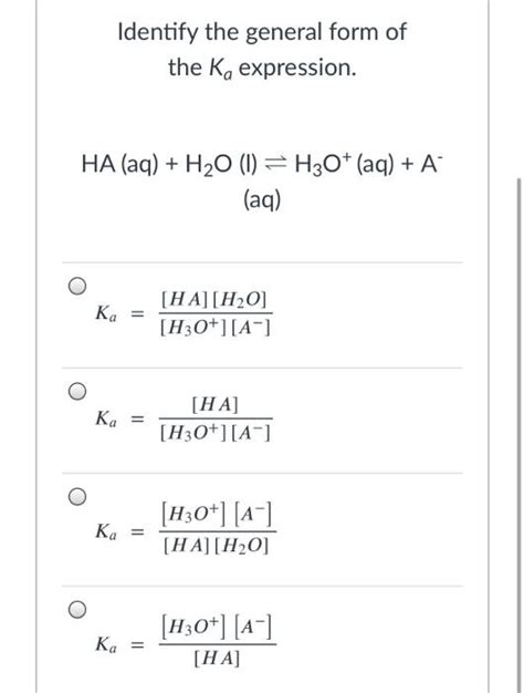 solved identify the general form of the k expression ha
