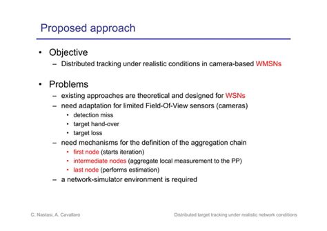 Distributed Target Tracking Under Realistic Network Conditions Ppt