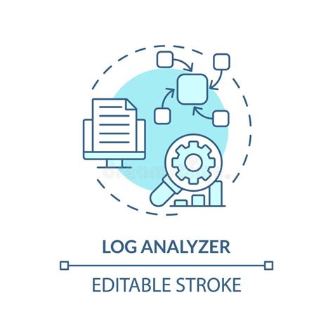 Log Analyzer Soft Blue Concept Icon Stock Vector Illustration Of Modern Drawing 311732508